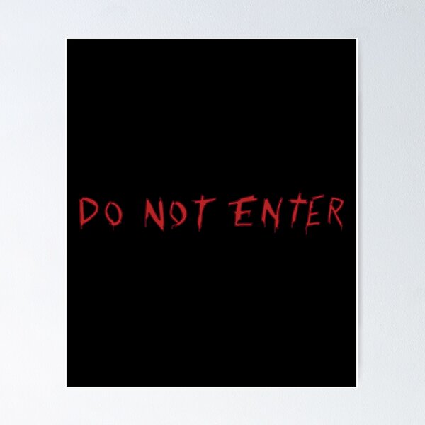 "Do Not Enter Halloween Word Art Creepy Halloween Gift For Horror Lover ...
