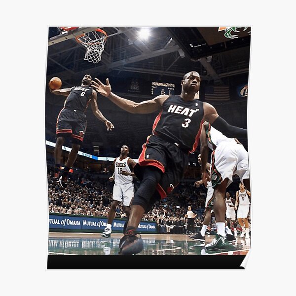 "Dwayne Wade Lebron dunk" Poster for Sale by JUSTINSUE | Redbubble