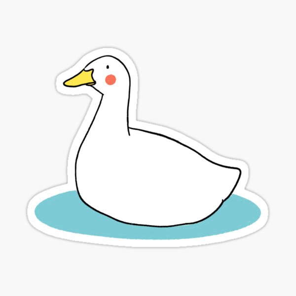 "Just a Really Cute Round Duck " Sticker for Sale by joeysdrawing ...