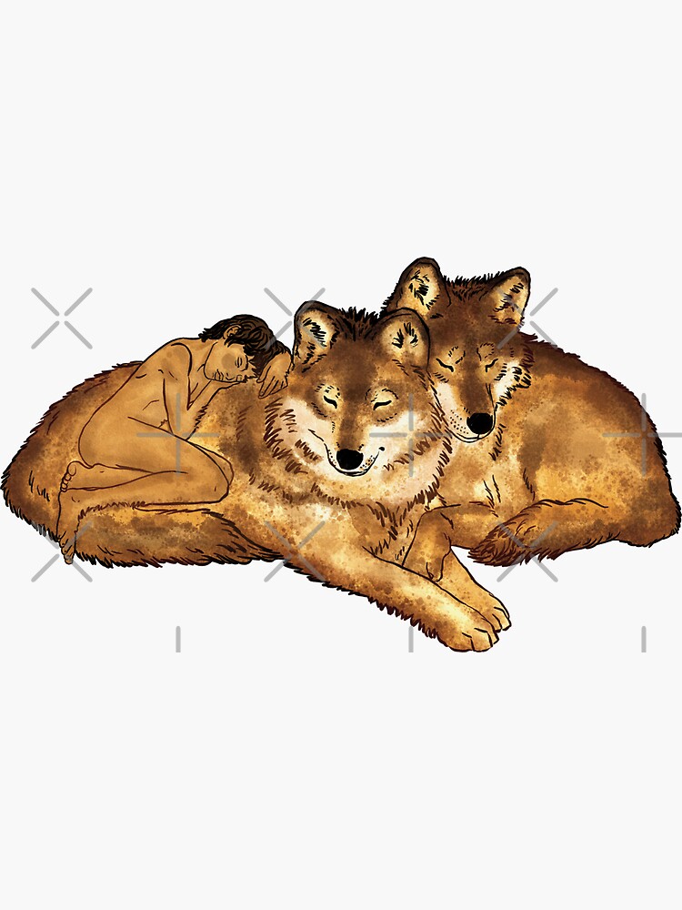 "The Jungle Book – Mowgli and the Wolves" Sticker for Sale by ...