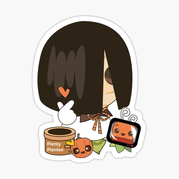 "Plantee Halloween - Sadako" Sticker for Sale by plentyplantee | Redbubble