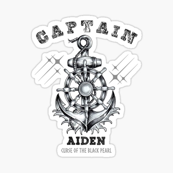 " Name of aiden with best anchor design" Sticker for Sale by ...