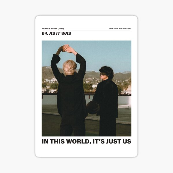 "VMIN // AS IT WAS" Sticker for Sale by 33ll | Redbubble