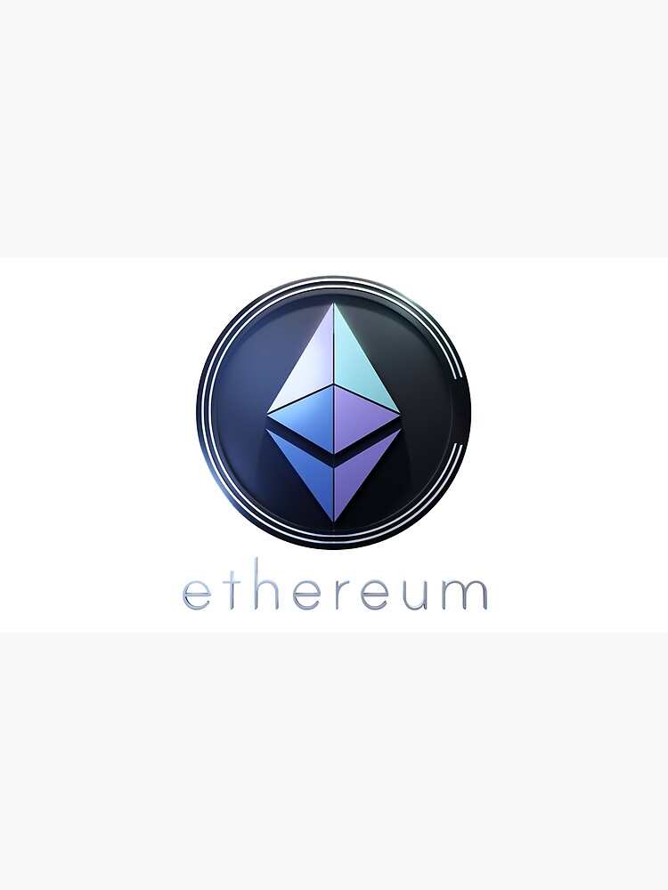 "Ethereum logo and coin with font" Poster for Sale by ColorCube1 ...