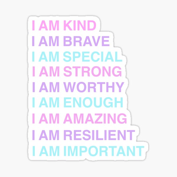 "Positive Affirmations " Sticker for Sale by samiiART93 | Redbubble