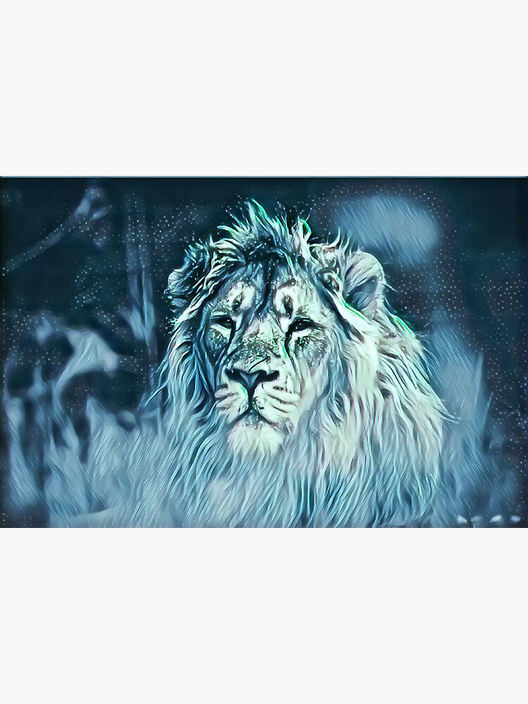 "MAJESTIC LION" Sticker for Sale by KatisDesign | Redbubble