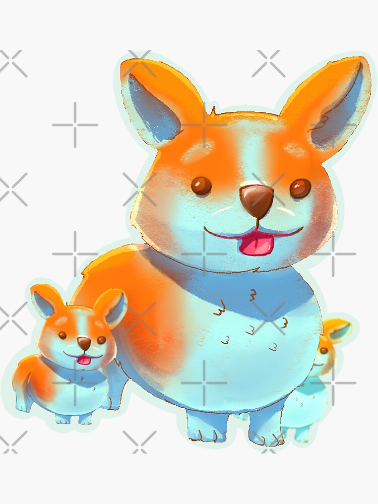 "dog corgi" Sticker for Sale by Guy-From-Friday | Redbubble