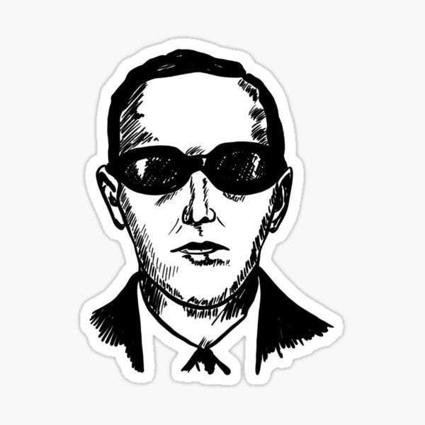 "DB Cooper Sticker" Sticker for Sale by oglineskenner | Redbubble
