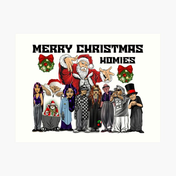 "Chicano Christmas Lil Homies" Art Print for Sale by EnviousObjects2 ...