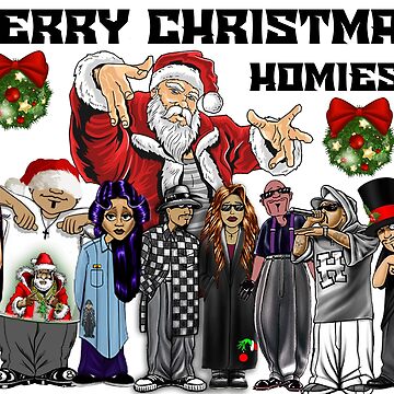 "Chicano Christmas Lil Homies" Art Print for Sale by EnviousObjects2 ...