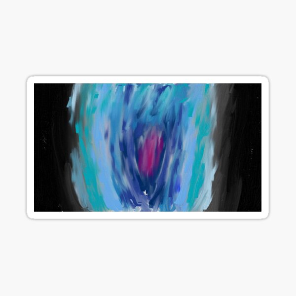 "Inverse blue flames" Sticker by damelibellule | Redbubble