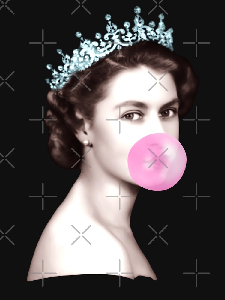 "Queen Elizabeth II Chewing Gum Design 2" T-shirt for Sale by ...