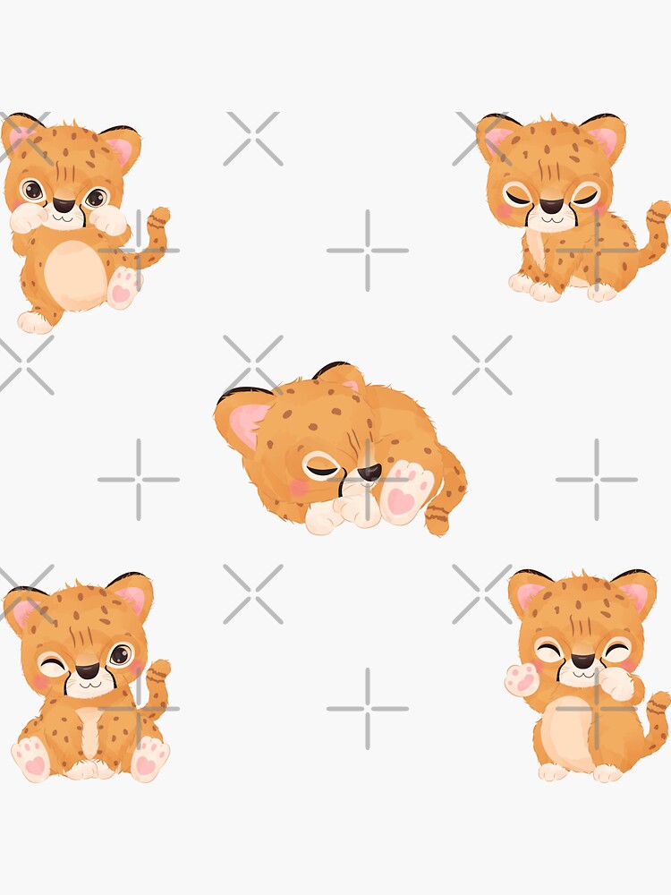 "Cute Baby Tiger" Sticker for Sale by masterqmanyt | Redbubble