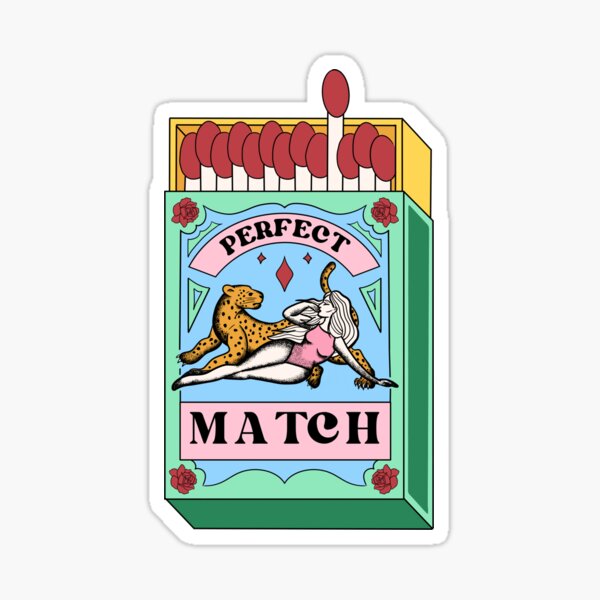 "PERFECT MATCH" Sticker for Sale by HelloMuesli | Redbubble