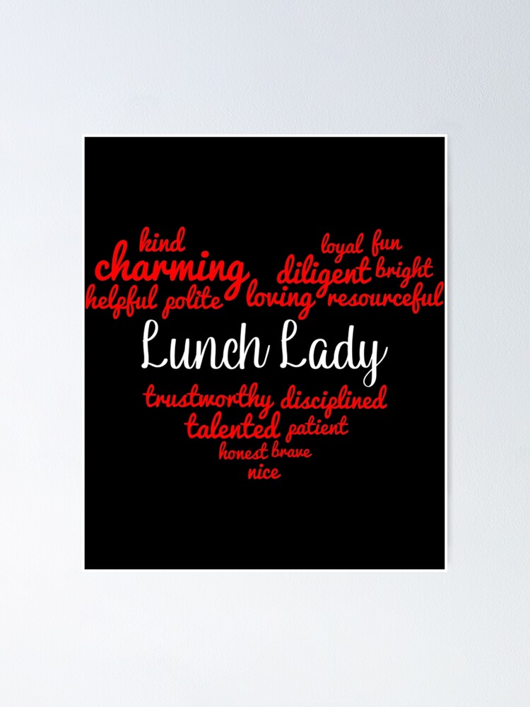 "Womens Lunch Lady" Poster for Sale by cheerymid-cours | Redbubble