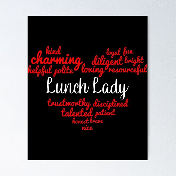 "Womens Lunch Lady" Poster for Sale by cheerymid-cours | Redbubble