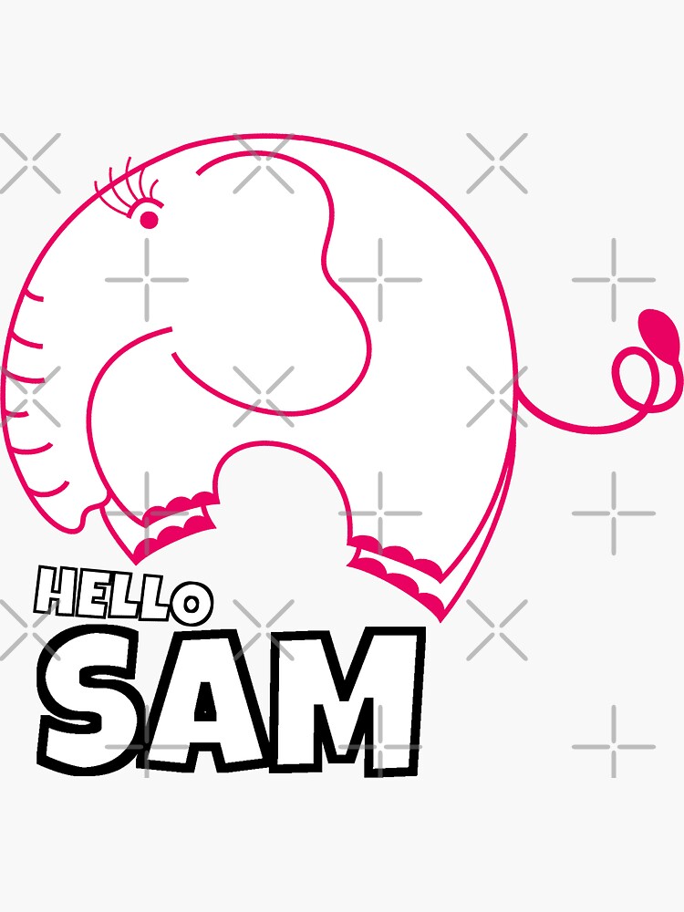 Pegatina «Hello Sam - Hermosa historia de elefantes en Axela Studio» de ...