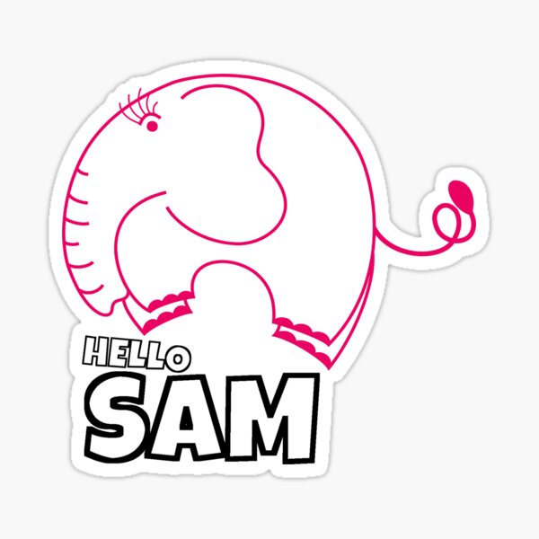 Pegatina «Hello Sam - Hermosa historia de elefantes en Axela Studio» de ...