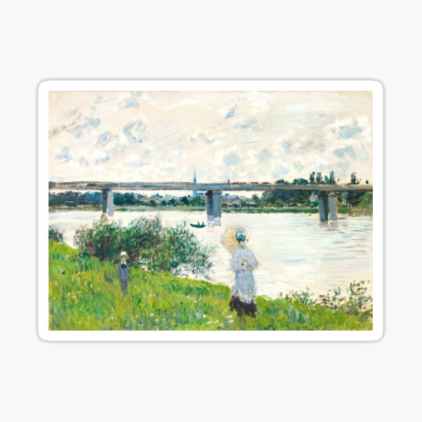 "The Promenade with the Railroad Bridge, Argenteuil" Sticker for Sale ...