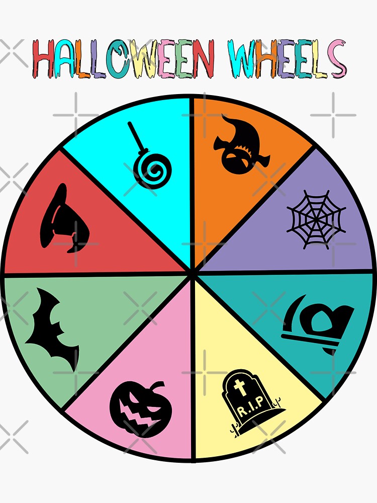 "Halloween Wheels" Sticker for Sale by brasevko | Redbubble