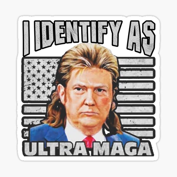 "i identify as ultra maga" Sticker for Sale by DallinLebsack | Redbubble