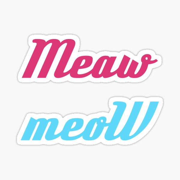 "Meaw " Sticker for Sale by Aarshman | Redbubble