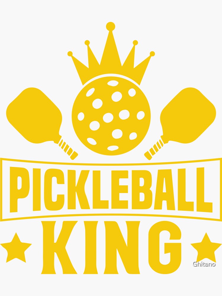 "pickleball - KING -" Sticker for Sale by Ghitano | Redbubble