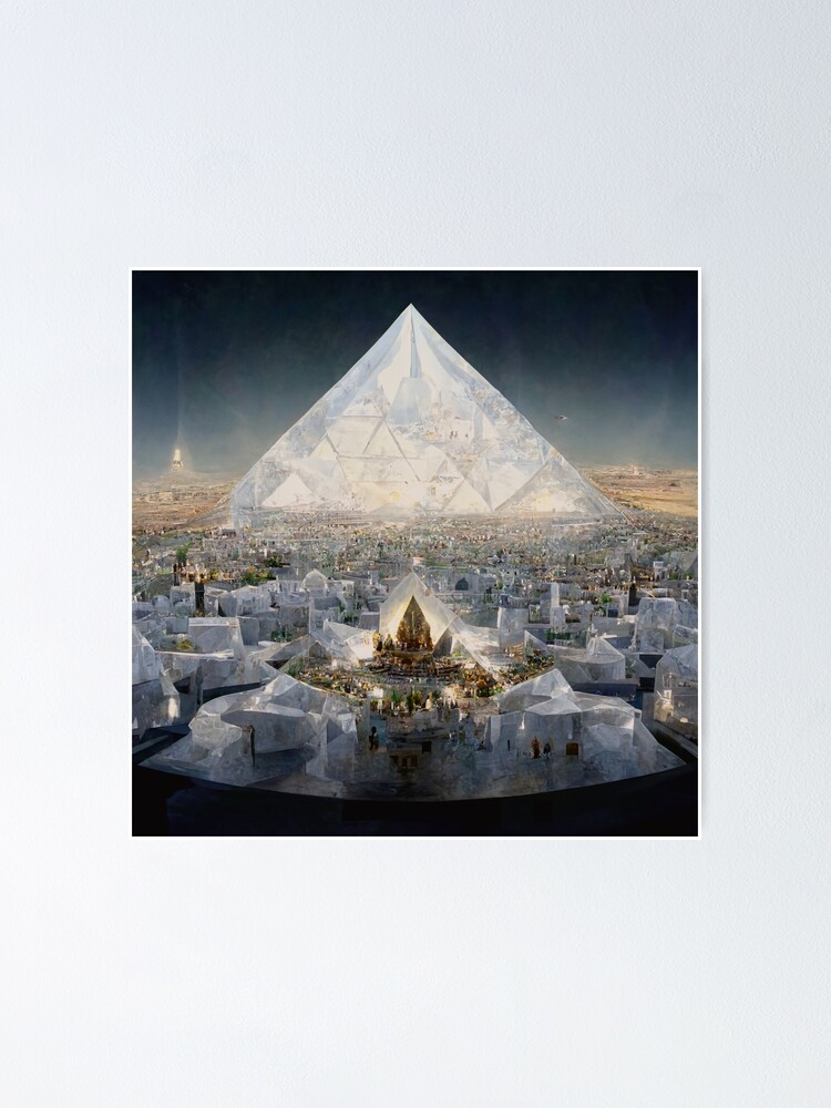 "The Crystal City of Telos beneath Mount Shasta" Poster for Sale by ...