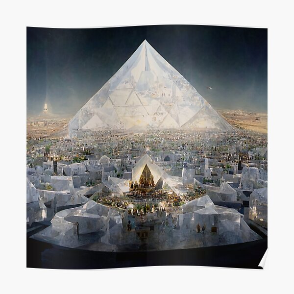 "The Crystal City of Telos beneath Mount Shasta" Poster for Sale by ...