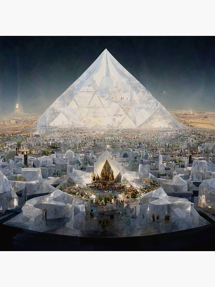 "The Crystal City of Telos beneath Mount Shasta" Sticker for Sale by ...