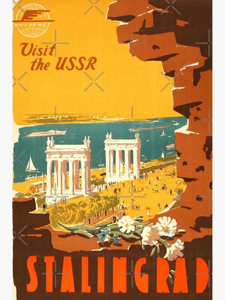 "Stalingrad USSR Vintage Travel Poster | Volgograd Russian Tourism Art ...