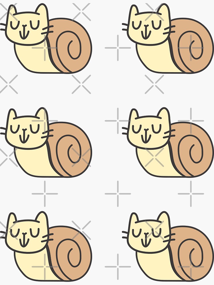 "Snat - Cat Snail - Snailed it - Pack" Sticker for Sale by Stickers ...