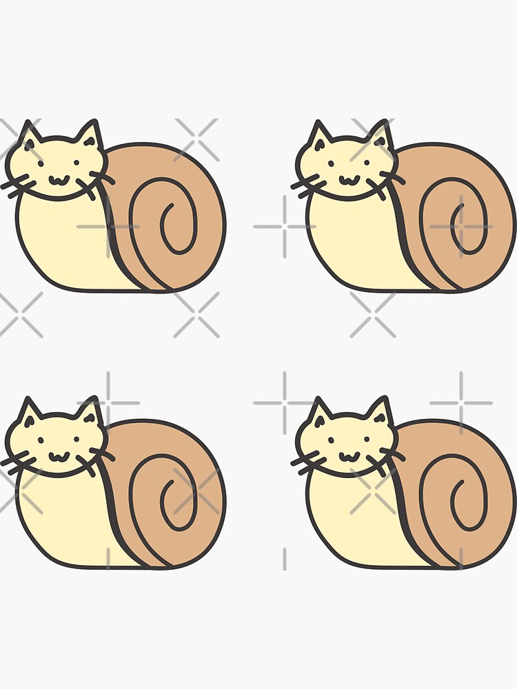 "Snat - Cat Snail - Snailed it - Pack" Sticker for Sale by Stickers ...