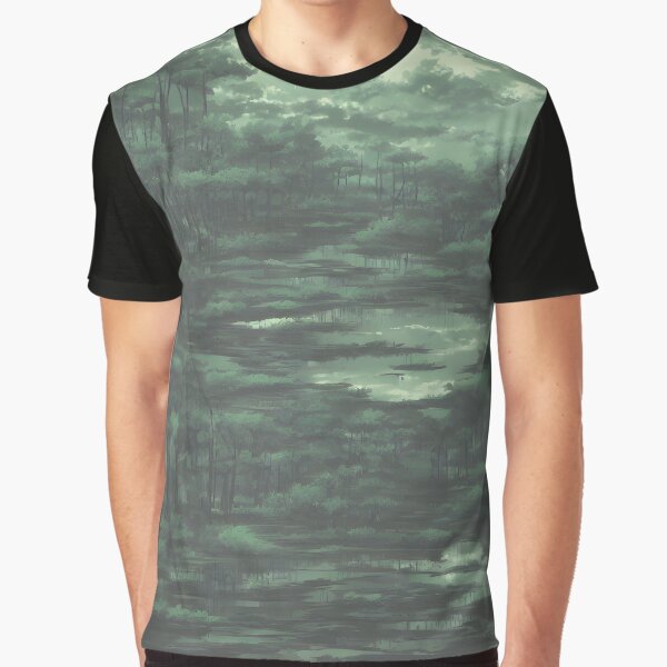 "A landscape of a Glorious swamp in the style of an anime background ...