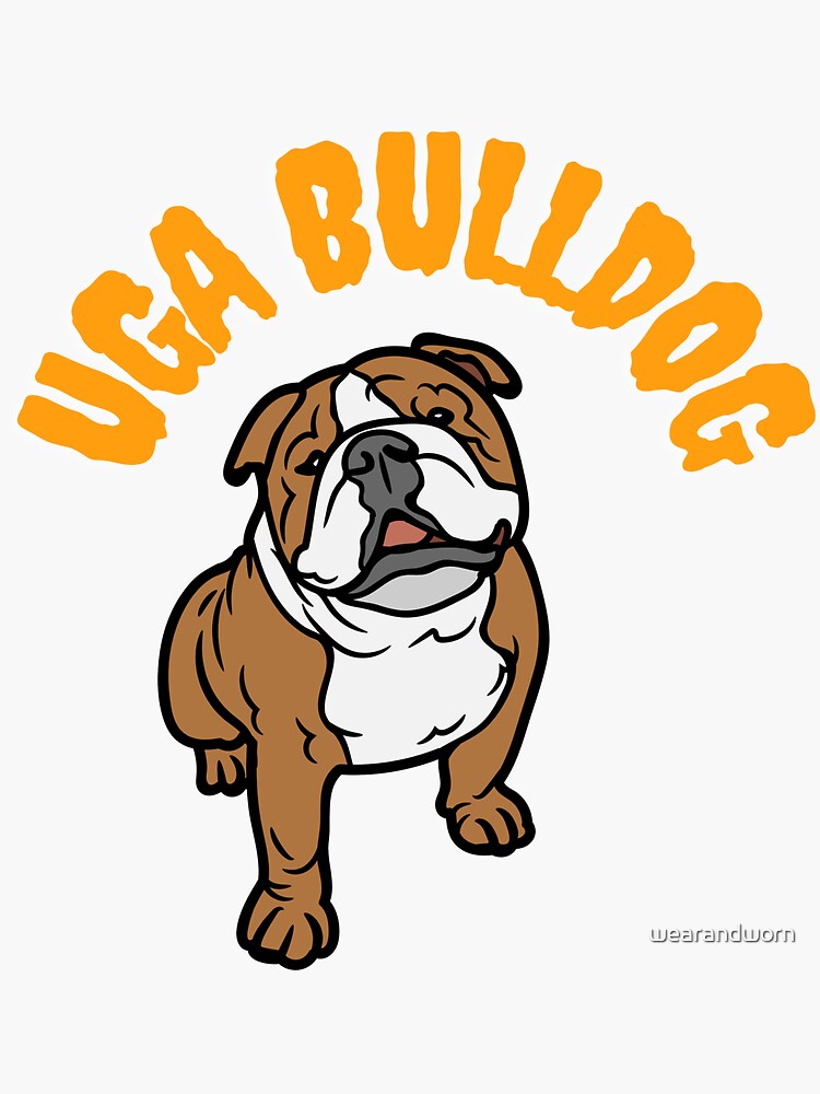 "The University of Georgia UGA Bulldog" Sticker for Sale by wearandworn ...