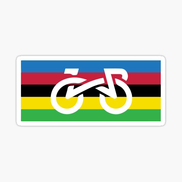 "2022 UCI Road World Championships Rainbow Stripes" Sticker for Sale by Lougi | Redbubble