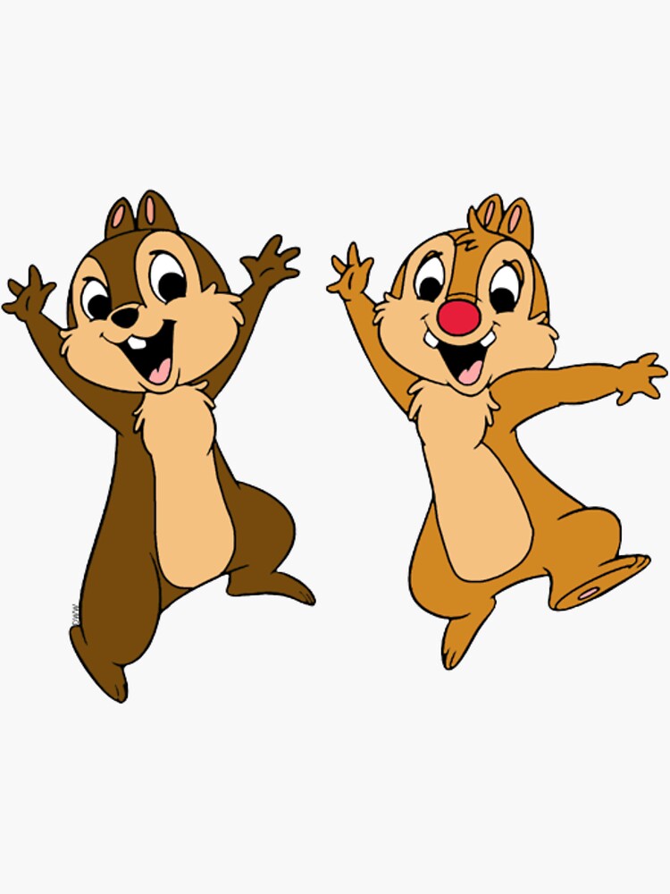"CHIP N DALE JUMPING TOGETHER" Sticker for Sale by ArmandoShop | Redbubble
