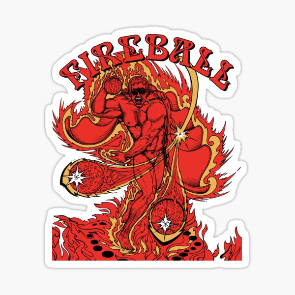 "Fireball" Sticker for Sale by Nizamo | Redbubble
