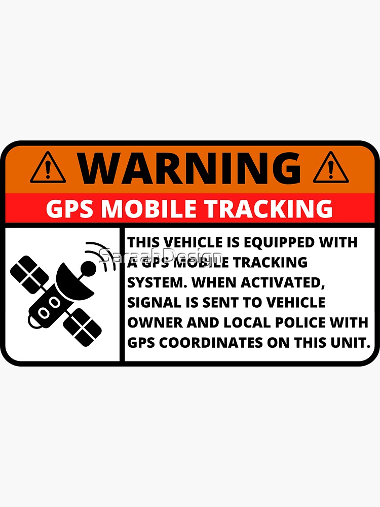 "Warning GPS Mobile Tracking Vinyl Sticker Car Truck Window Decal ...
