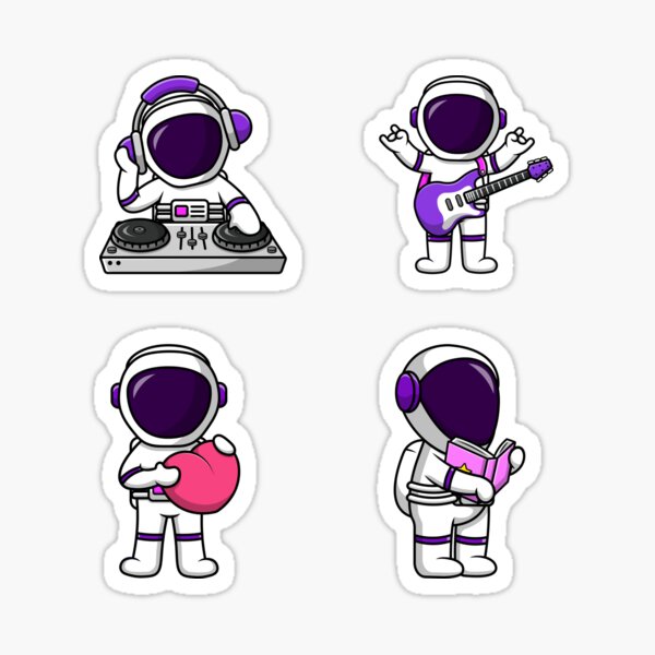 "Astronaut sticker pack" Sticker for Sale by Sticker-Palace- | Redbubble