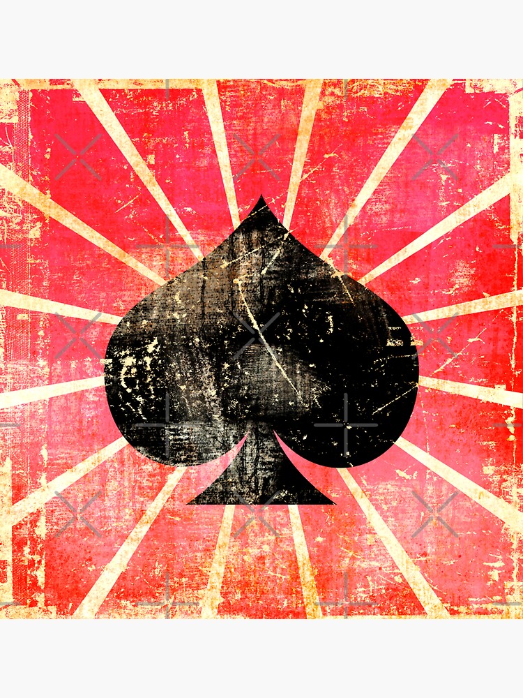 "Grunge background, playing card" Sticker for Sale by Pabrionacchi ...