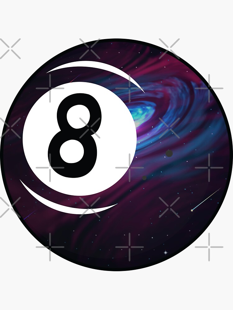 "8 ball snooker on space universe" Sticker for Sale by Thewonderboy ...