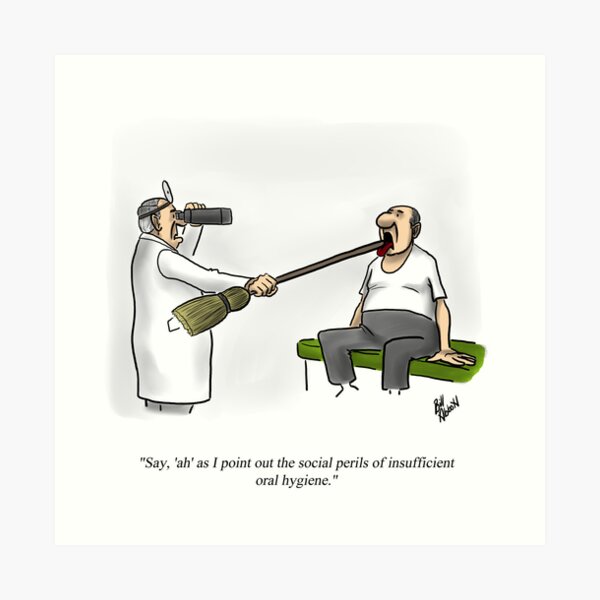 "Funny Percenters Medical Checkup Cartoon" Art Print for Sale by ...