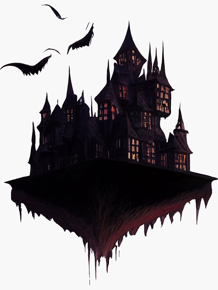 "Wicked witch's flying castle" Sticker for Sale by cajusti | Redbubble