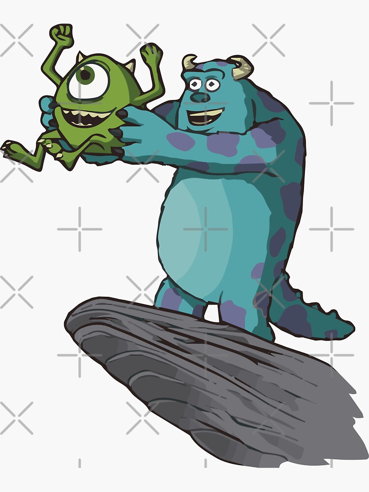 "Mike and Sully - Monster King" Sticker for Sale by swagster9 | Redbubble