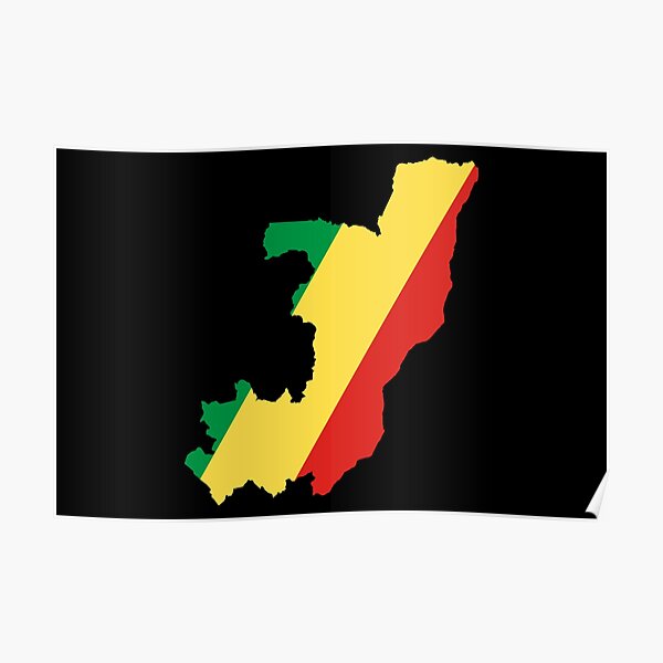 "Flag Map of the Republic of the Congo" Poster for Sale by mo91 | Redbubble