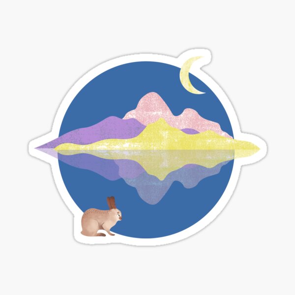 "Adventure time with a curious rabbit." Sticker for Sale by ...