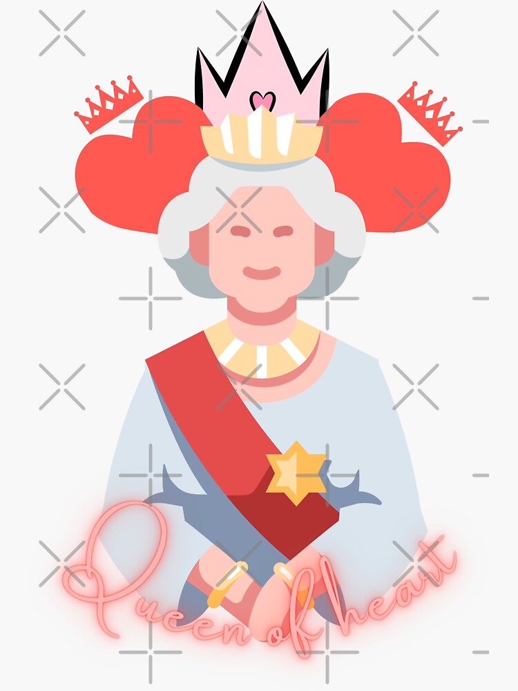 "Queen Elizabeth II happy QOH" Sticker for Sale by HamzaChouqar2 ...