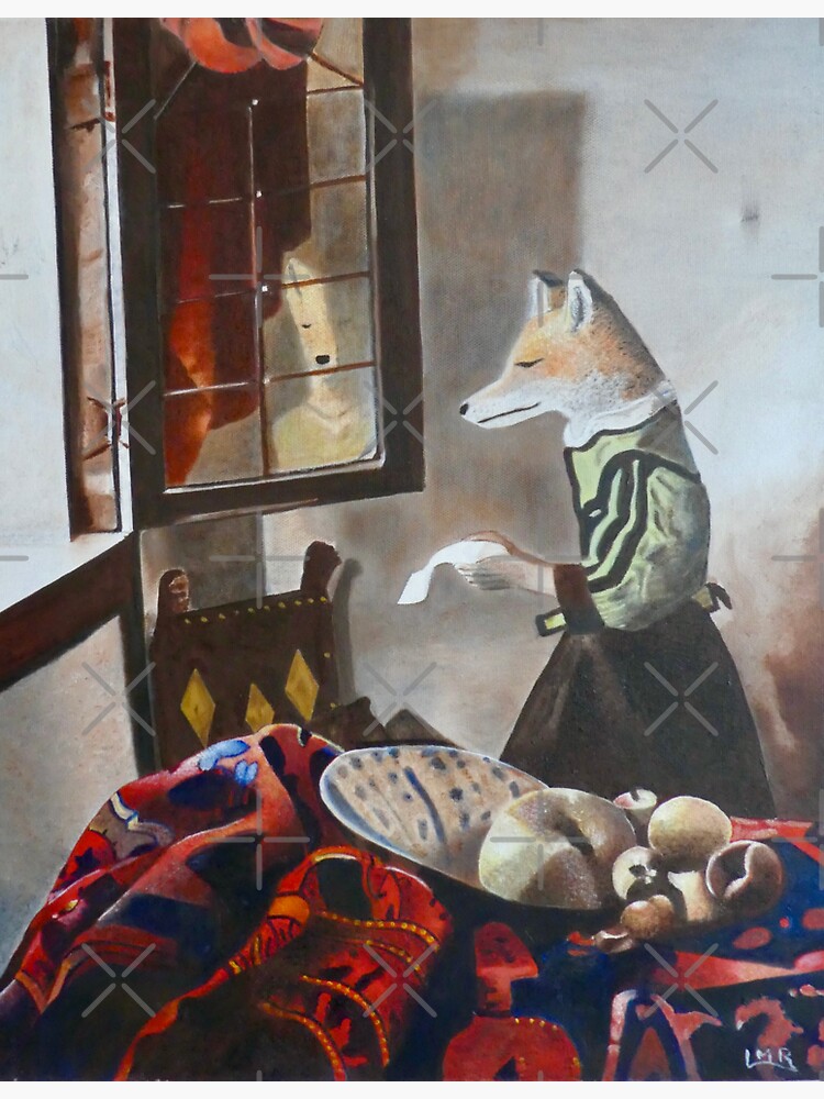 "Viola, a Vixen Reading a Letter at an Open Window" Sticker for Sale by ...