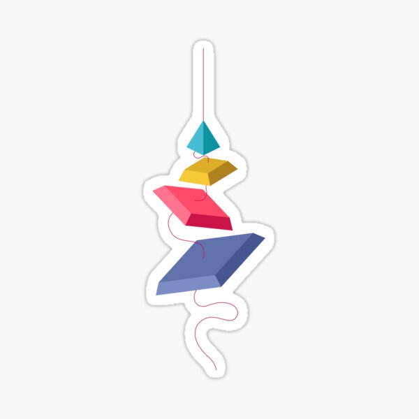 "Hanging squares, Geometric design" Sticker for Sale by ArteeHeartArt ...